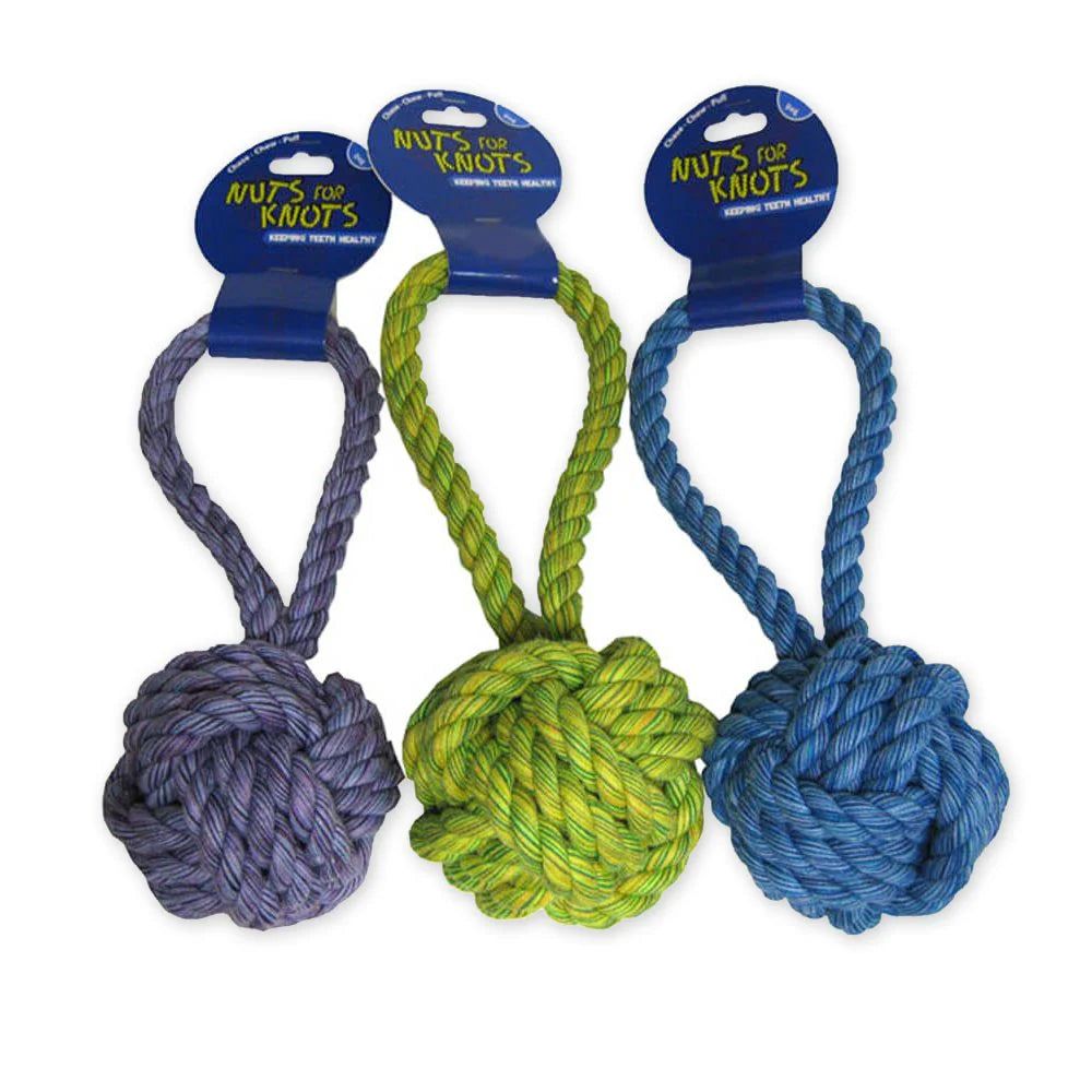 Happy Pet Knuts for Knots Ball Tugger Dog Toy (Assorted Colours) | Joii ...